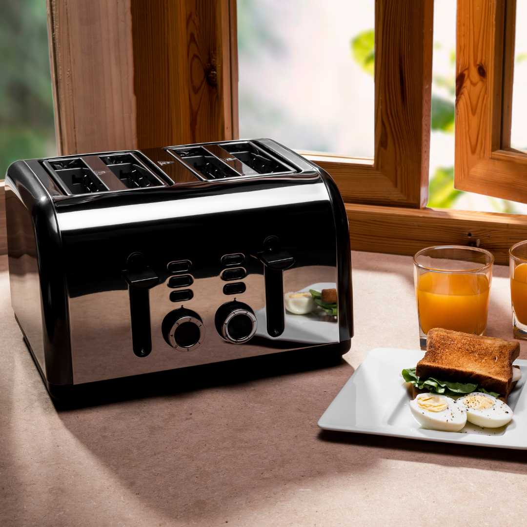 Häfele Amber Electric Toaster – 2 or 4 Slot, Reheat & Defrost – Hafele ...