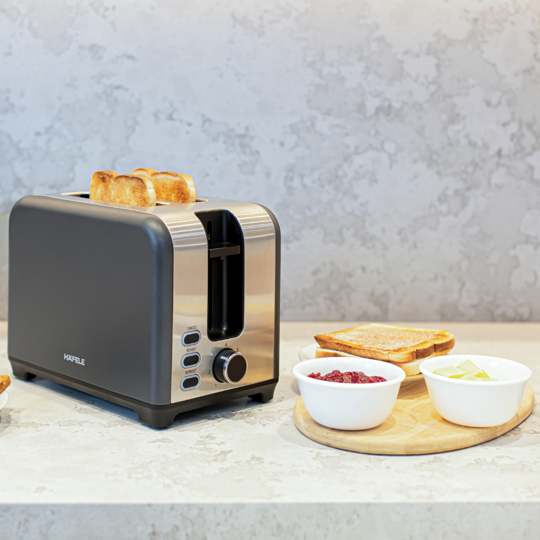 Häfele Amber Electric Toaster – 2 or 4 Slot, Reheat & Defrost – Hafele ...